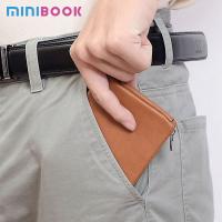 China Genuine Leather Minibook Short Card Holder Wallet Multifunction RFID Blocking 11cm x 9cm for sale