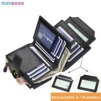 China Multifunctional Leather Wallet with Clamshell Closure and Card Storage for sale