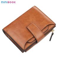China Multifunctional Leather Wallet with Clamshell Closure and Card Storage for sale