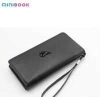 China Minibook PU Leather Men's Long Wallet 19.5cm x 10cm RFID Blocking Business Card Holder for sale