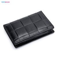 China Genuine Leather Men's Short Wallet 14cm x 10cm RFID Blocking Card Holder Driver License Wallet for sale