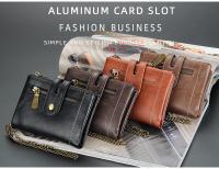 China Minibook Fashion Men's Credit Card Coin Bag Short Wallet 13x10x3cm Custom Logo PU Leather for sale