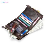China Vintage PU Leather Short Bi-fold Wallet for Women Travel Daily Use 11.5cm x 9.5cm for sale