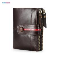 China Vintage PU Leather Short Bi-fold Wallet for Women Travel Daily Use 11.5cm x 9.5cm for sale