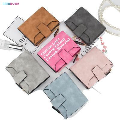 China Minibook Genuine Leather RFID Blocking Wallet Credit Card Holder Fold Size 12x10x1.8cm for Men Women for sale