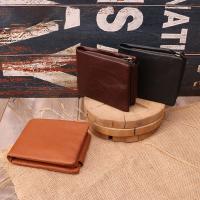 China Men's Genuine Leather Trifold RFID Blocking Zipper Coin Card Purse 8 Card Slots for sale