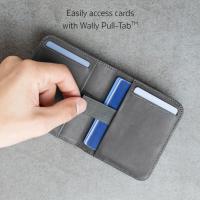 China Men's Genuine Leather Bifold Wallet with RFID Protection Minimalist Credit Card Holder 3 Slot for sale