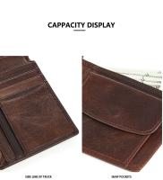 China Vintage Designer Slim Laser Engraving RFID Men's Leather Wallet with 8 Card Slots for sale