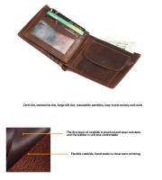 China Vintage Designer Slim Laser Engraving RFID Men's Leather Wallet with 8 Card Slots for sale