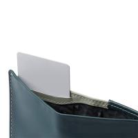 China Gender-Neutral Custom Logo Front Pocket Wallet Rfid Blocking Thin Full Grain Leather for sale