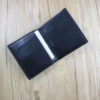 China Gender-Neutral Custom Logo Front Pocket Wallet Rfid Blocking Thin Full Grain Leather for sale