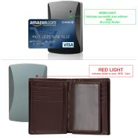 China Genuine Leather Men's Business Card Holder Wallet RFID Blocking 12cm x 10cm for sale