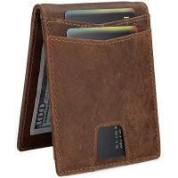 China Customized Men's Credit Card Holder Wallet RFID Blocking Thin Portable Design 8 Slots for sale