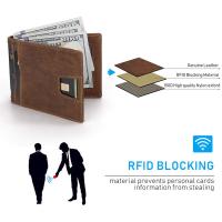 China Customized Men's Credit Card Holder Wallet RFID Blocking Thin Portable Design 8 Slots for sale