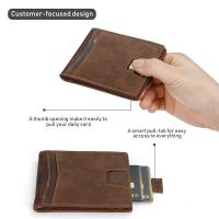 China Customized Men's Credit Card Holder Wallet RFID Blocking Thin Portable Design 8 Slots for sale