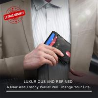 China Men's Crazy Horse Leather Multi-card Bank Card Holder with RFID Protection Zipper Wallet for sale