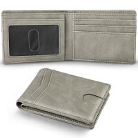 China Men's Crazy Horse Leather Multi-card Bank Card Holder with RFID Protection Zipper Wallet for sale