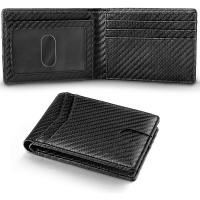 China Men's Crazy Horse Leather Multi-card Bank Card Holder with RFID Protection Zipper Wallet for sale