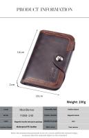 China Large Capacity Men's Multi Function Wallet with Magnetic Buckle and Waterproof Design for sale