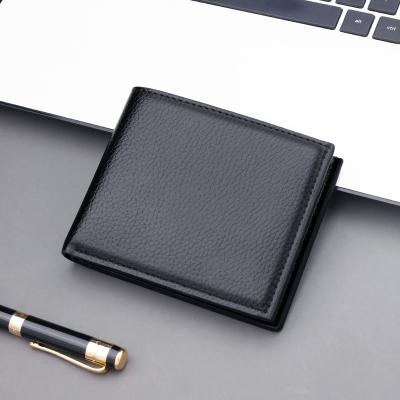 China Horizontal Pebble Leather Driver License Card Holder Wallet for Men with Custom Logo for sale