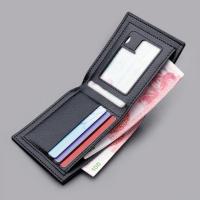 China Horizontal Pebble Leather Driver License Card Holder Wallet for Men with Custom Logo for sale