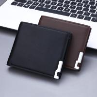 China Multifunctional Money Cards Holder Purse Korean Luxury Men Short Wallet 8 Card Slots for sale