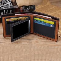 China Anti-Scratch PU Leather Men's Short Wallet with Passport Holder and Coin Purse 8 Slot for sale