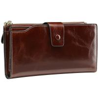 China PU Leather Bifold Wallet for Women with Coin Pocket and Cash Section 12 Card Slots OEM for sale