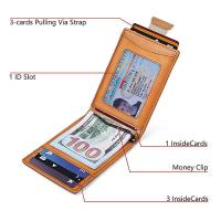 China Custom 9 Slot RFID Blocking Carbon Fiber Leather Money Slip Wallet Fashionable Style for sale