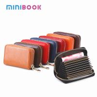 China Genuine Leather Accordion Card Wallet for Men Short Front Pocket Organ Card Holder 3 Pcs MOQ for sale