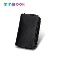 China Genuine Leather Accordion Card Wallet for Men Short Front Pocket Organ Card Holder 3 Pcs MOQ for sale