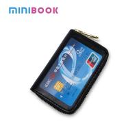 China Genuine Leather Accordion Card Wallet for Men Short Front Pocket Organ Card Holder 3 Pcs MOQ for sale