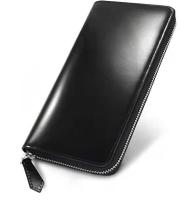 China Large Capacity Waterproof Genuine Leather Long Wallet for Men Women Minibook 200 Pcs MOQ for sale