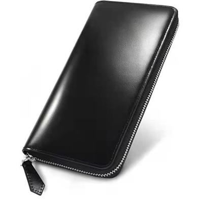 China Large Capacity Waterproof Genuine Leather Long Wallet for Men Women Minibook 200 Pcs MOQ for sale