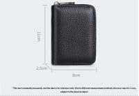China Custom PU Leather Flip Wallet Coin Purse 11cm x 7cm Waterproof Zipper Pocket for sale