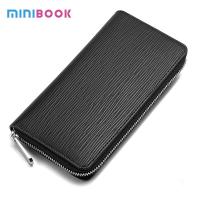 China Genuine Leather Multi-Function Passport Card Holder Zipper Long Wallet for Men Women for sale