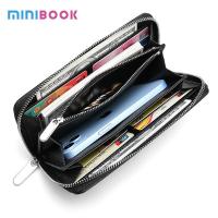 China Genuine Leather Multi-Function Passport Card Holder Zipper Long Wallet for Men Women for sale