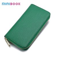 China Genuine Leather Multi-Function Passport Card Holder Zipper Long Wallet for Men Women for sale