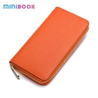 China Genuine Leather Multi-Function Passport Card Holder Zipper Long Wallet for Men Women for sale