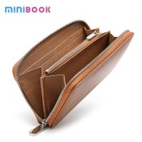 China Genuine Pebble Leather Long Zipper Wallet Coin Purse Custom Logo for Men Women for sale