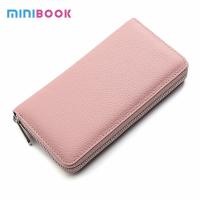China Genuine Pebble Leather Long Zipper Wallet Coin Purse Custom Logo for Men Women for sale