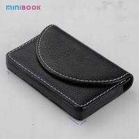 China Custom Logo Vegan Leather Minibook Card Case Wallet Waterproof Zipper 9cm x 6.5cm for sale