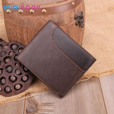 China Retro Genuine Leather Multi Card Holder Business Wallet with RFID Blocking Anti-theft 12 Card Slots for sale
