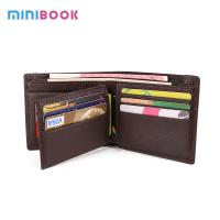 China Retro Genuine Leather Multi Card Holder Business Wallet with RFID Blocking Anti-theft 12 Card Slots for sale
