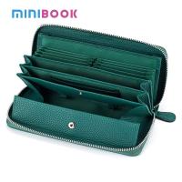 China Genuine Leather Long Wallet Large Capacity Waterproof Unisex Fashion Purse for sale