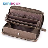 China Genuine Leather Long Wallet Large Capacity Waterproof Unisex Fashion Purse for sale