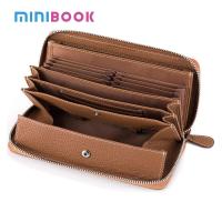 China Genuine Leather Long Wallet Large Capacity Waterproof Unisex Fashion Purse for sale