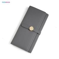 China Genuine Leather Ladies Long Wallet Minibook Style with Custom Logo Zipper and 12 Card Holder for sale