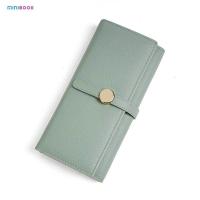 China Genuine Leather Ladies Long Wallet Minibook Style with Custom Logo Zipper and 12 Card Holder for sale