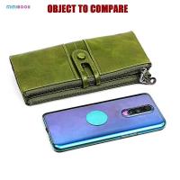 China Women Genuine Leather Minibook Wallet Oil Wax Finish Multi Card Slot OEM ODM Custom for sale
